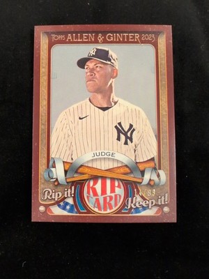 2025 Topps Allen and Ginter Aaron Judge Already Ripped Rip Card /99 ...