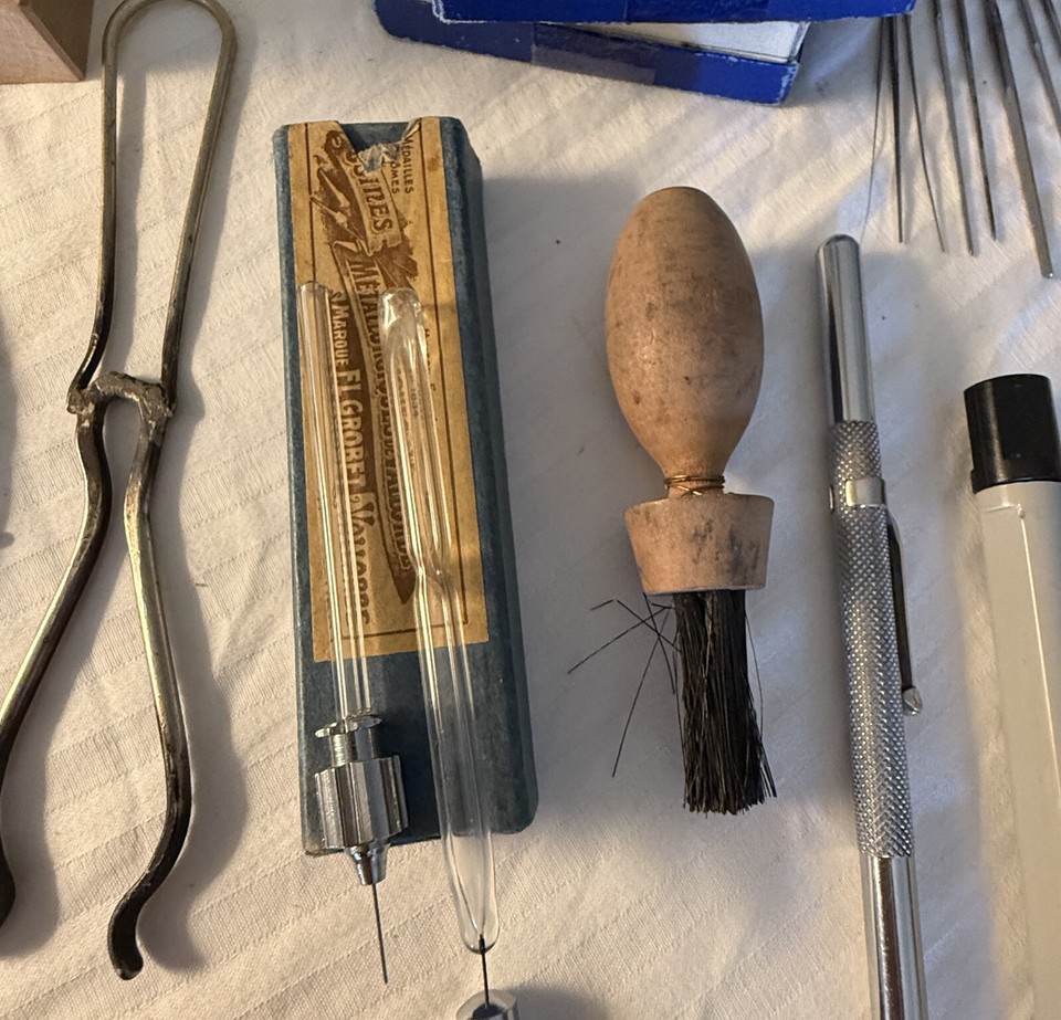 Vintage Lot Jewelers Watchmakers Pin Vises, Stakes/Stumps, Baskets ...