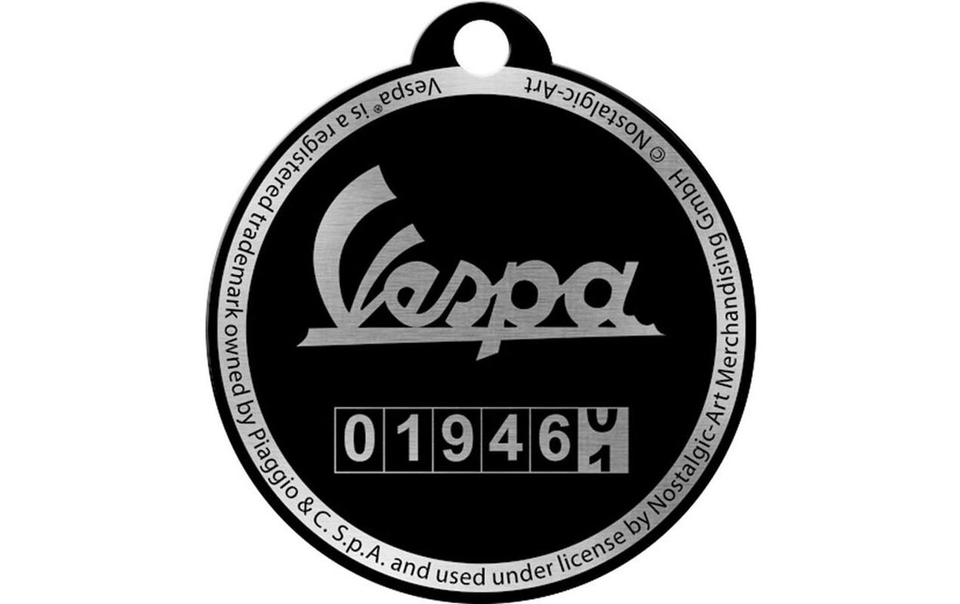 KEYRING Nostalgic Art 1.5" Circular Retro Classic Key Ring Vespa ...