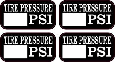 2in x 1in Blank Tire Pressure Vinyl Stickers Car Truck Vehicle Bumper ...