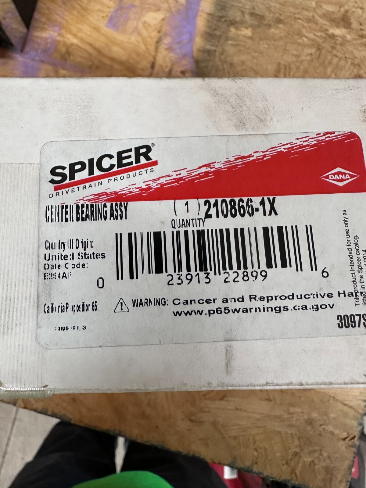 Drive Shaft Center Support Bearing-FSGR Spicer 210866-1X for sale ...