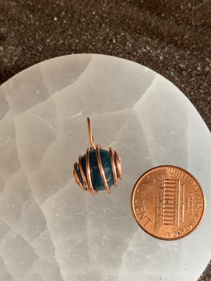 Cute Wire Wrapped genuine Aquamarine Sphere Pendant | eBay