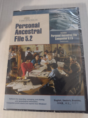 Personal Ancestral File 5.2 PC CD-ROM FamilySearch Software Brand NEW ...