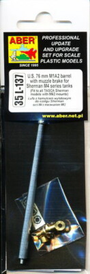 Aber 1/35 Sherman M4 with M62 mount 76mm M1A2 Barrel for Tasca kit #35L ...