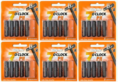 Gillette 7 Oclock PII Trac II Razor Blade Refills, No Lube Strip, 30 ...