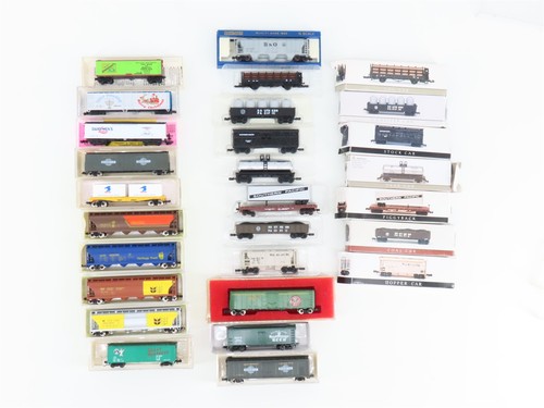 LOT of 21 N Scale Model Power, Bachmann, Roundhouse, Bev-Bel Freight ...