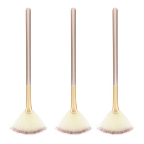 3 Pcs Makeup Brush Set Travel Applicator Brushes Facial Fan Mask | eBay