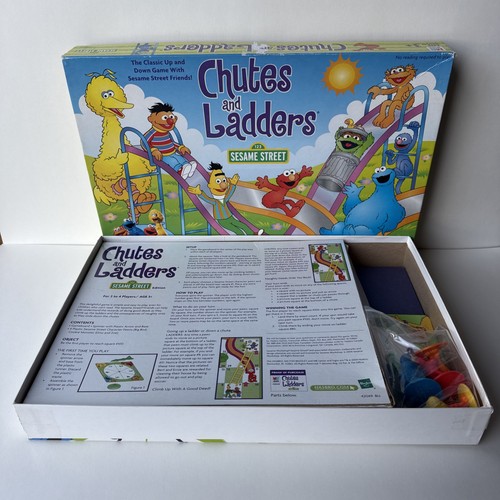 Sesame Street Chutes And Ladders Board Game Milton Bradley Elmo Big ...