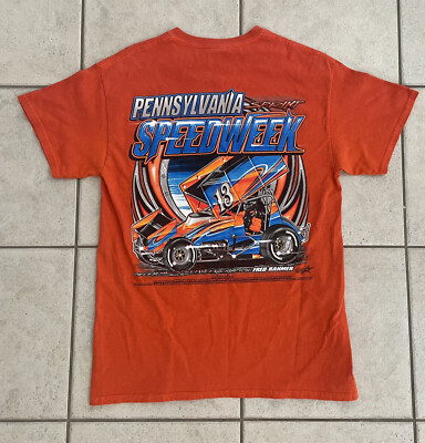 2013 PA Speedweek Sprint Car Racing T-Shirt Orange Men’s Medium - Fred ...