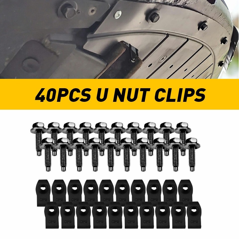 For GM Body Bolts & U-nut Clips- 5/16-18 x 1" Long- 1/2" Hex- 40 pcs ...