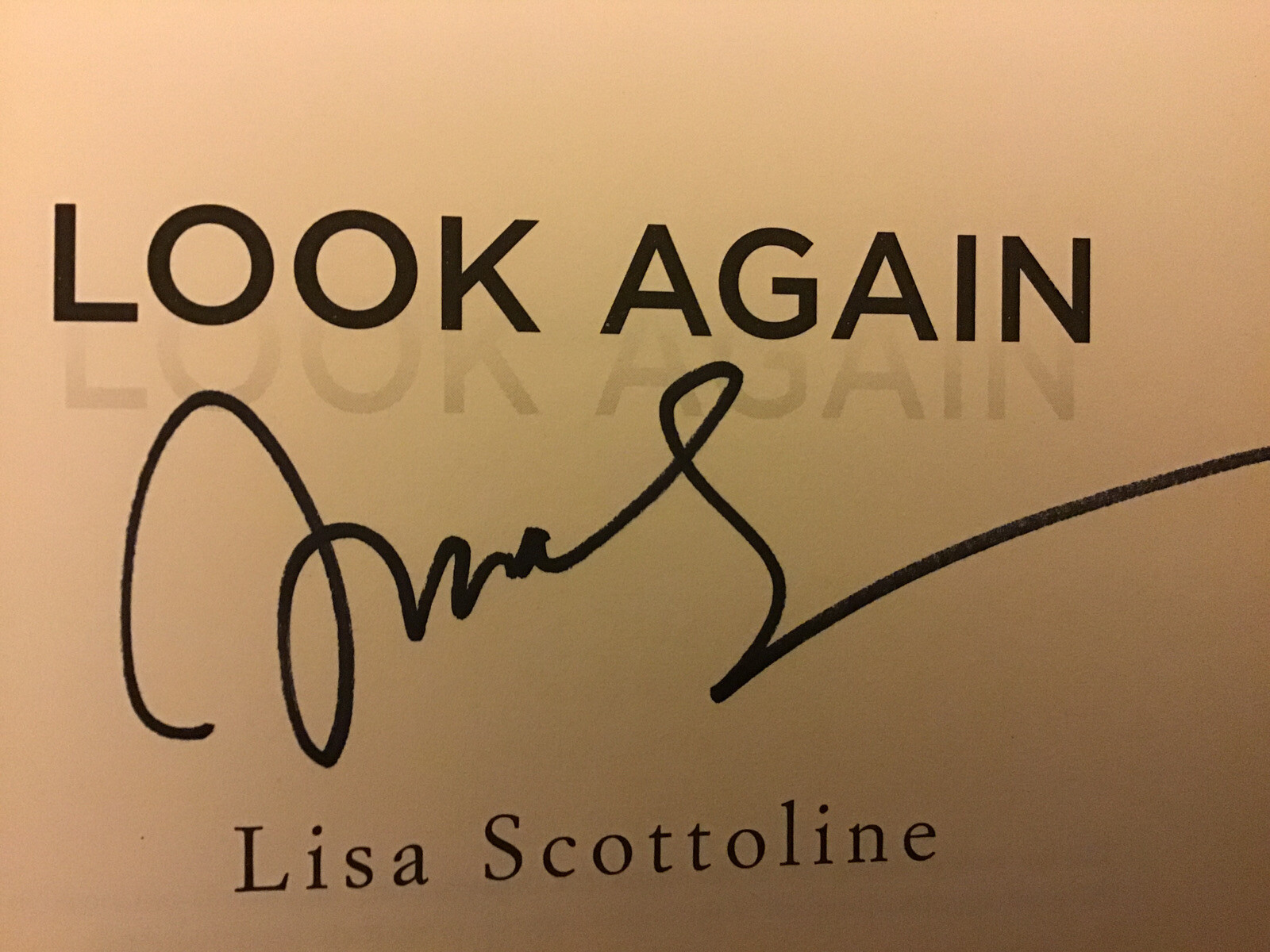 Look Again by Lisa Scottoline. Signed. 1St Edition. HC / DJ ...