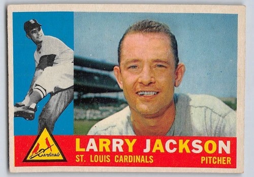 1960 LARRY JACKSON - Topps Baseball Card # 492 - ST. LOUIS CARDINALS ...
