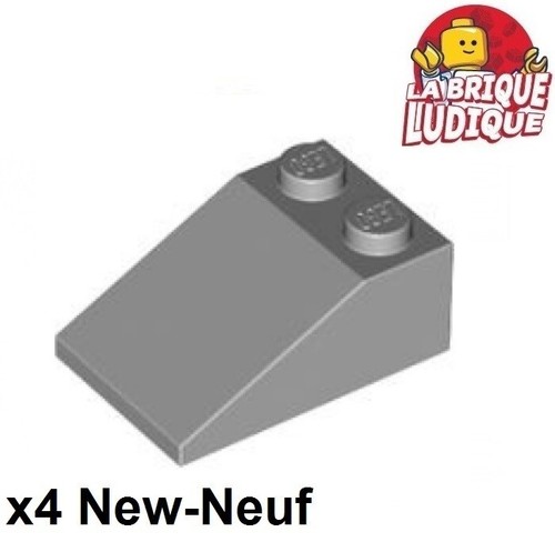 LEGO 4x Slope Brick Gradient Angled 33 3x2 Roof Grey/Light Bluish Gray ...