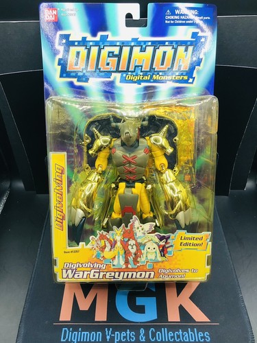 HOLY GRAIL SEALED GOLD Wargreymon Limited Edition Digimon Figure Season ...