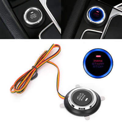 Car 12V Engine Start Stop Push Button Keyless Entry Ignition Starter ...