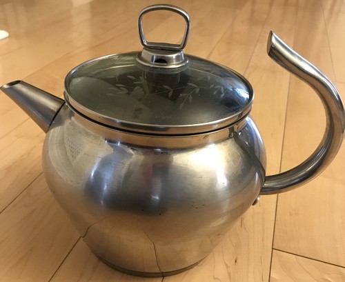Princess House 2 Qt Stainless Steel Tea Kettle Pot Whistling Heritage ...