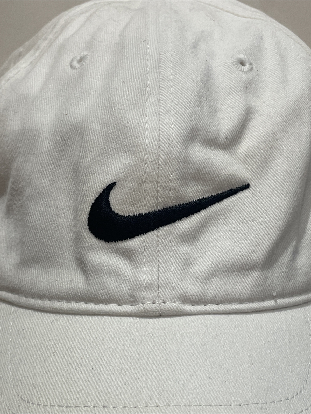 Nike Swoosh Grey Silver Label White Baseball Cap - Gem