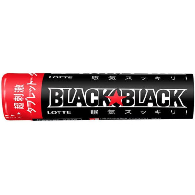 Lotte Black Black Strong mint Tablet type 32g from Japan Japanese Foods ...