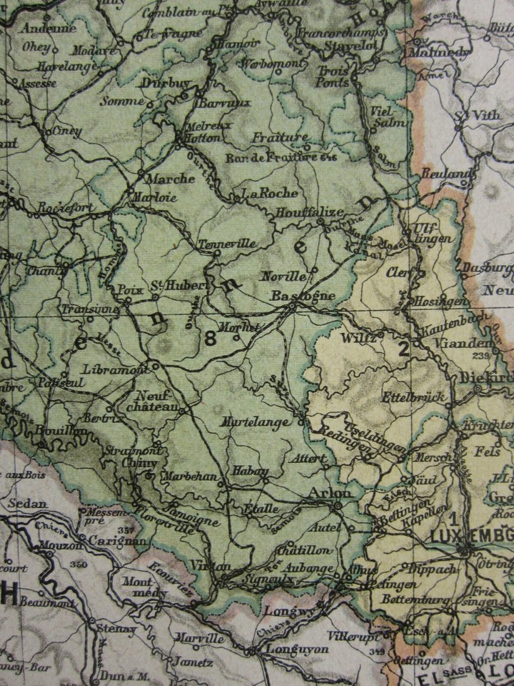 1908 ANTIQUE MAP ~ NETHERLANDS BELGIUM LUXEMBOURG HOLLAND HAGUE ...