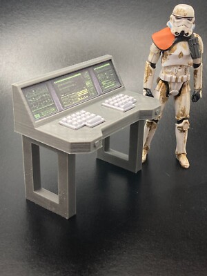 CUSTOM STAR WARS DIORAMA COMPUTER FOR 3.75" 1:18 FIGURE GI JOE JOYTOY ...