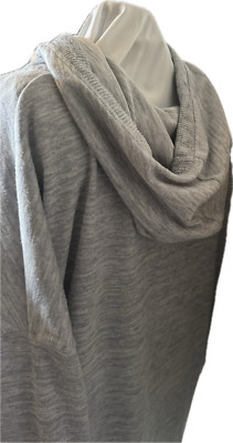 Calvin Klein Women’s 1X Long Sleeve Hooded Drawstring Sweatshirt Gray ...