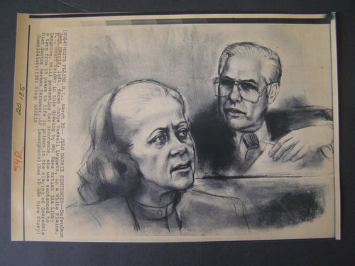 AP Wire Press Photo 1981 Jean Harris murder Dr Herman Tarnower Artist ...