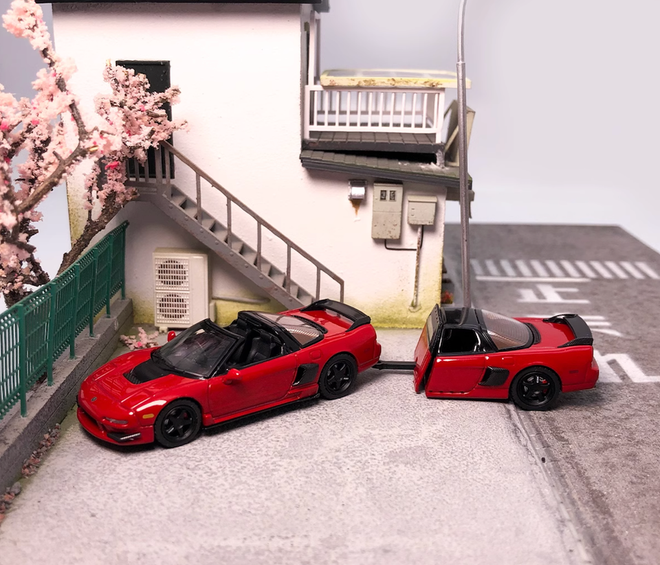 ZD MLGB 1:64 JDM Red NA1 NSX TRA Camper Trailer Sport Model Diecast ...