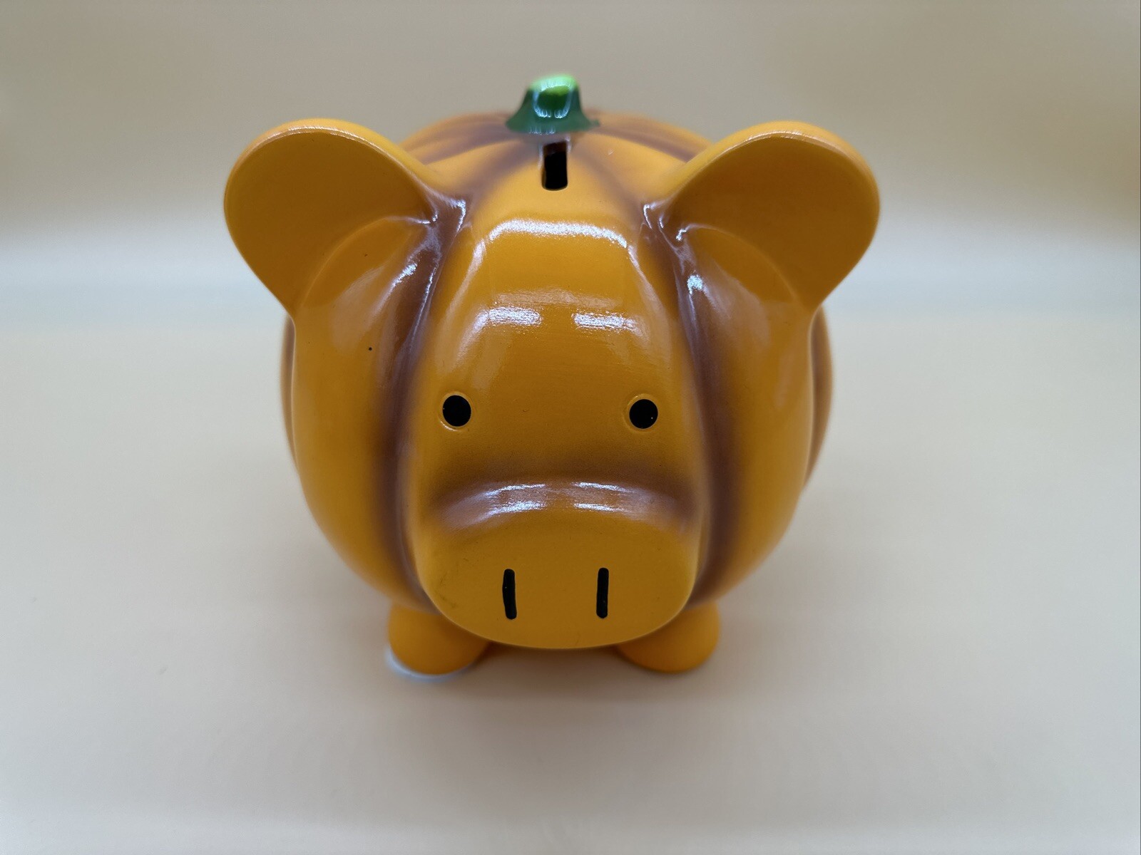 Target Ceramic Halloween Pumpkin Jack O Lantern Piggy Bank w/ wear ...