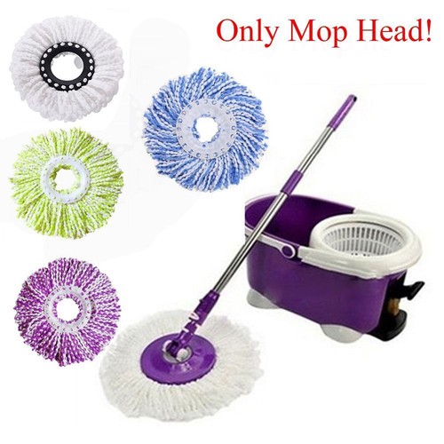 Useful Home Cotton 360° Spin Microfiber Brush Cleaning Pad Replacement ...