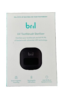 BRIL UV Toothbrush Sterilizer Black Rechargeable Wall Mount New | eBay