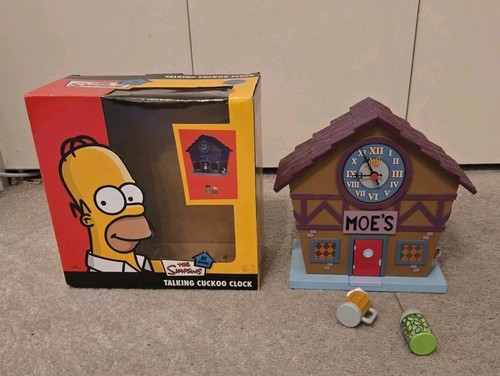Wesco THE SIMPSONS Talking CUCKOO CLOCK Moe's Tavern Homer Simpson RARE ...
