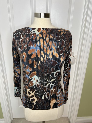 Vintage Talbots Watercolors 100% Pure Merino Wool Geometric Sweater ...