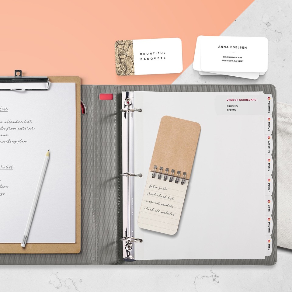 (2 pack) Printable Label Divider, 8-Tab, Paper, Big Tab, Large Standard ...