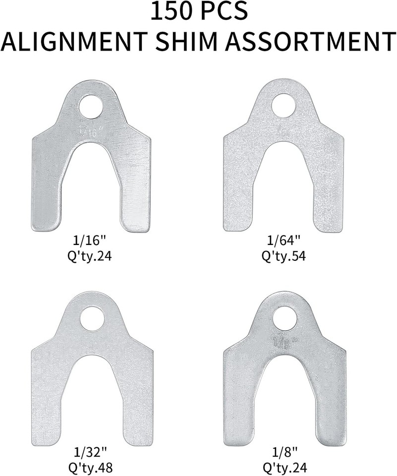 150 Pcs Auto Alignment Body Shims, Car Alignment Shims Spacers ...