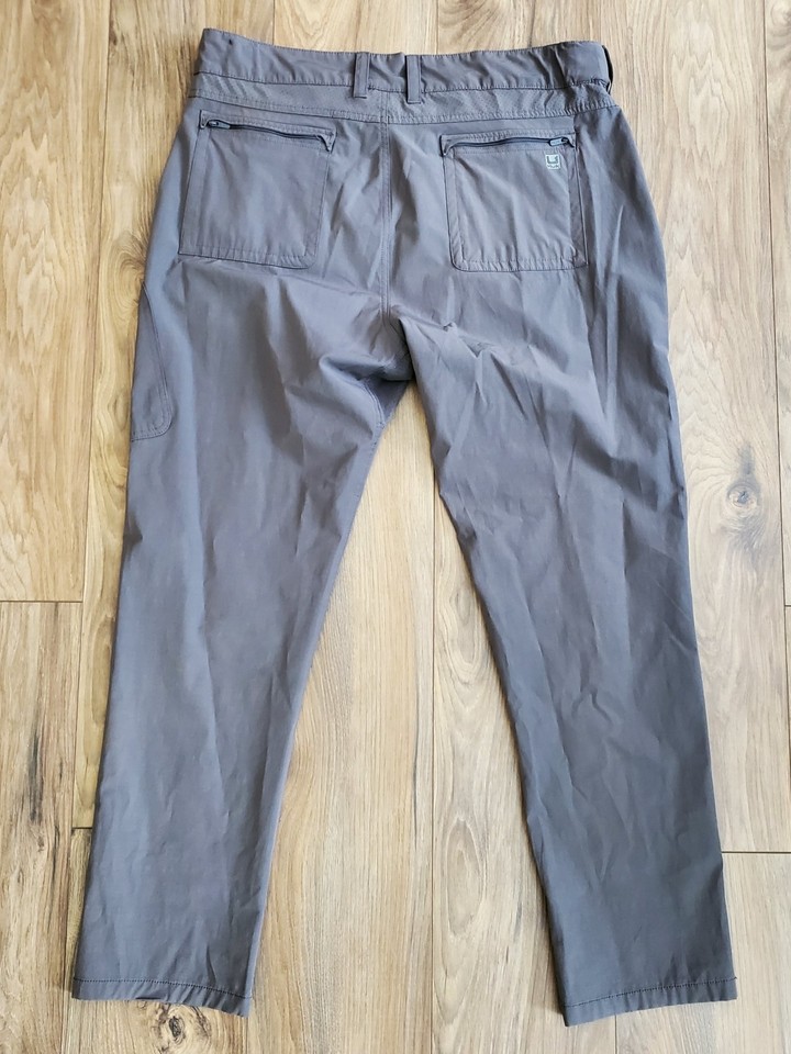 HUK Next Level Fishing Pants Mens XXL Gray Cargo Performance Stretch ...