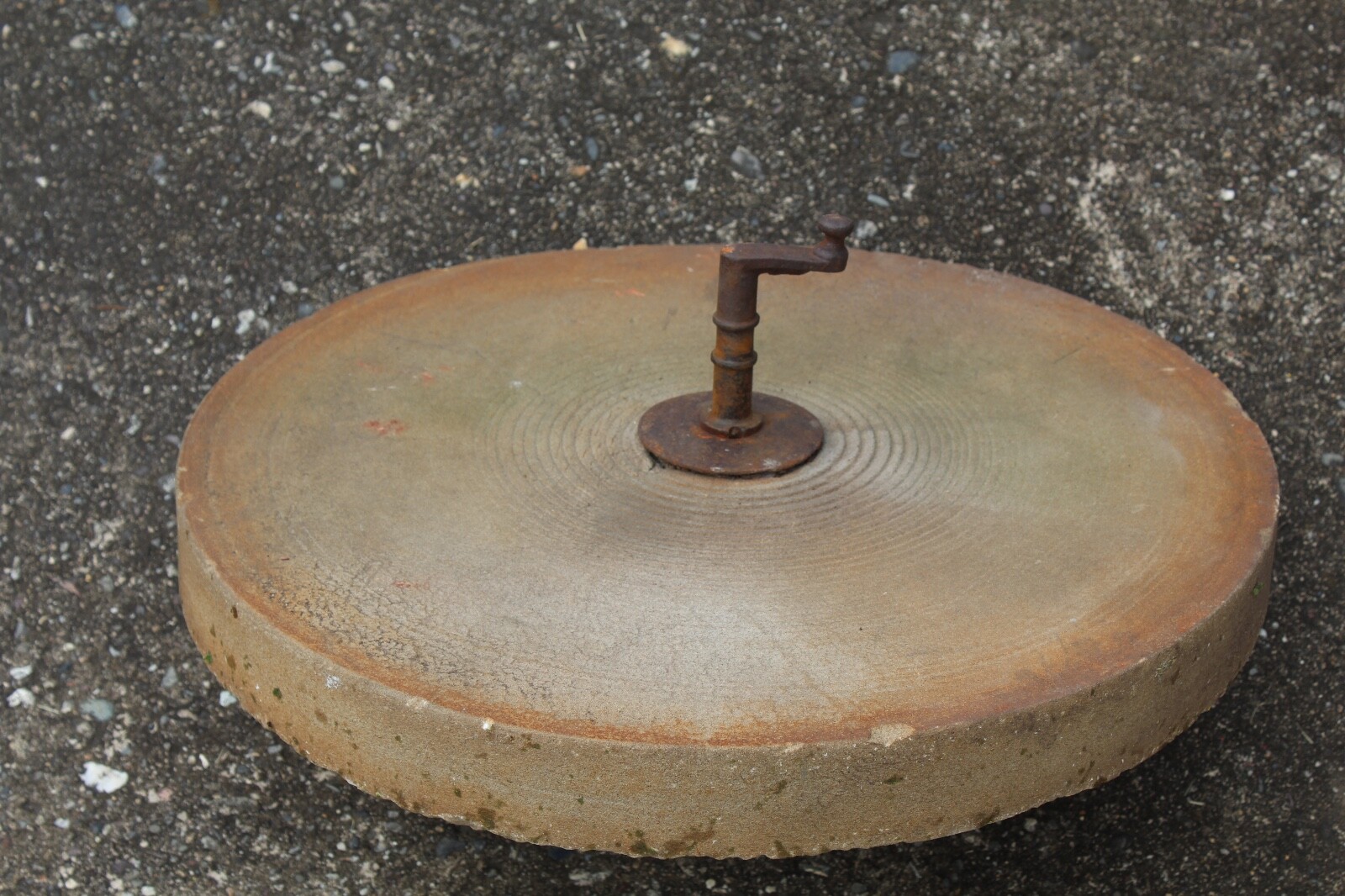 Antique Mill Stone Grinding Stone Sharpening Stone Primitive Farmhouse ...