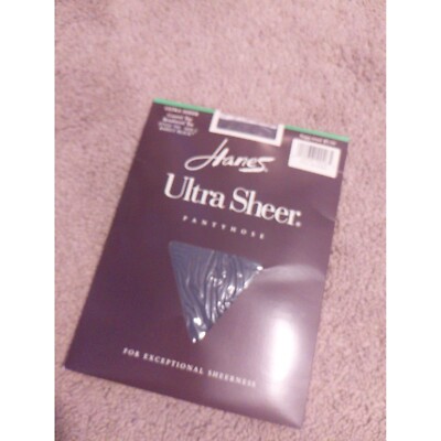 Hanes Ultra Sheer Pantyhose C Barely Black Hosiery Tummy Control ...