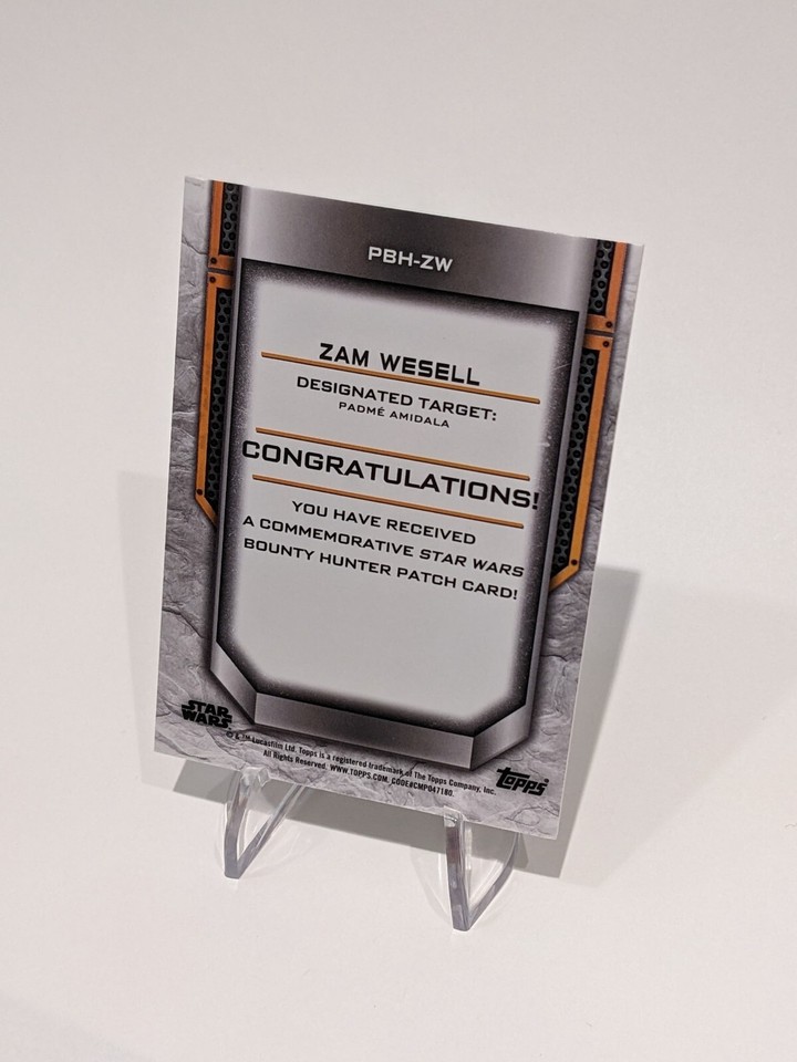 2021 Topps Star Wars Bounty Hunters Zam Wessel #PBH-ZW - Patch Relic ...