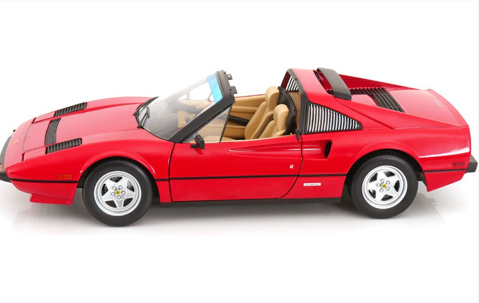 MAGNUM PI FERRARI 308 GTS - 1/12 SCALE DIECAST - W/ OPENING DOORS BY KK ...