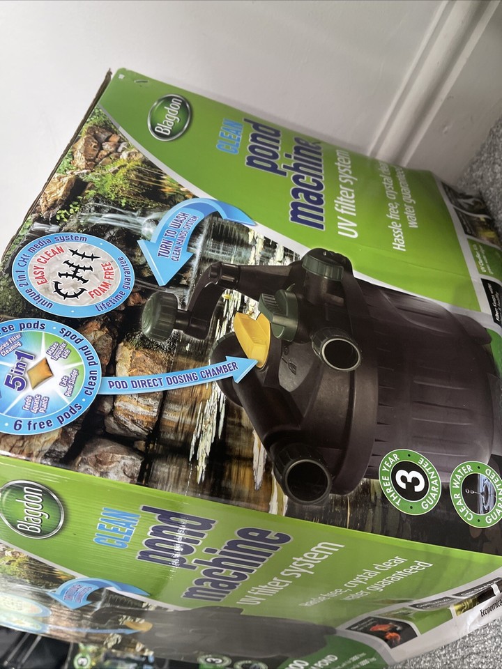 Blagdon Clean Pond Machine 10000 Pond Filter with Free 6 Pack of Clean ...