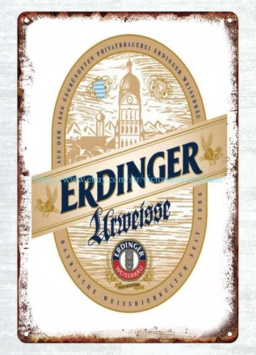 Erdinger Weissbier beer metal tin sign poster wall home tavern | eBay