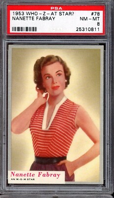 1953 Who-z-at Star? #78 Nanette Fabray PSA 8 *d2 | eBay