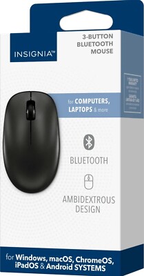 Bluetooth Mouse - 3 Button Mouse - Black Insignia | eBay