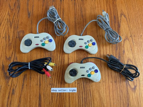 Sega Saturn controllers and av cable lot *for parts or repair only* | eBay