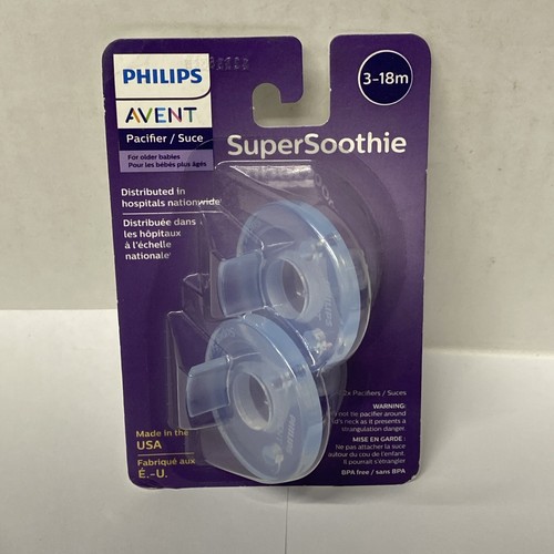 2 Pack - Philips Avent Super Soothie 3 Months+ Pacifiers in Blue BPA ...