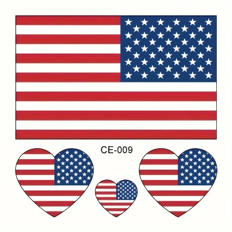 American Flag Face Tattoos
