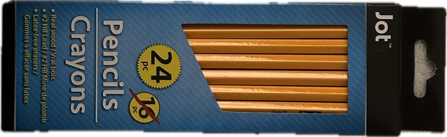 Jot Pencils/ Crayons Real Wood/ #2 HB Lead 24 pack/ Latex Free | eBay