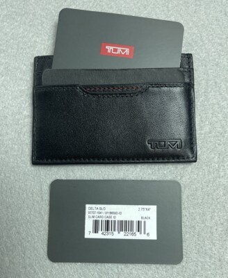 TUMI Delta SLG Slim Card Case Wallet Black with RFID ID Lock | eBay