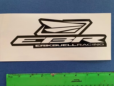 Buell EBR Racing Custom Vinyl Decal Sticker White on Black | eBay