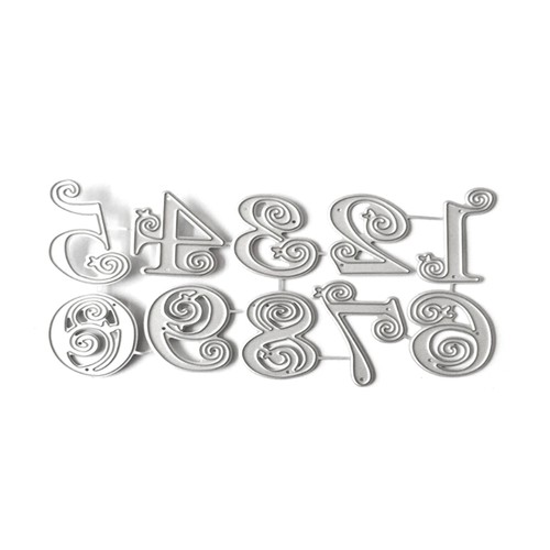 Number Die Cut Embossing Templates Carbon Steel Cutting Dies for Card ...